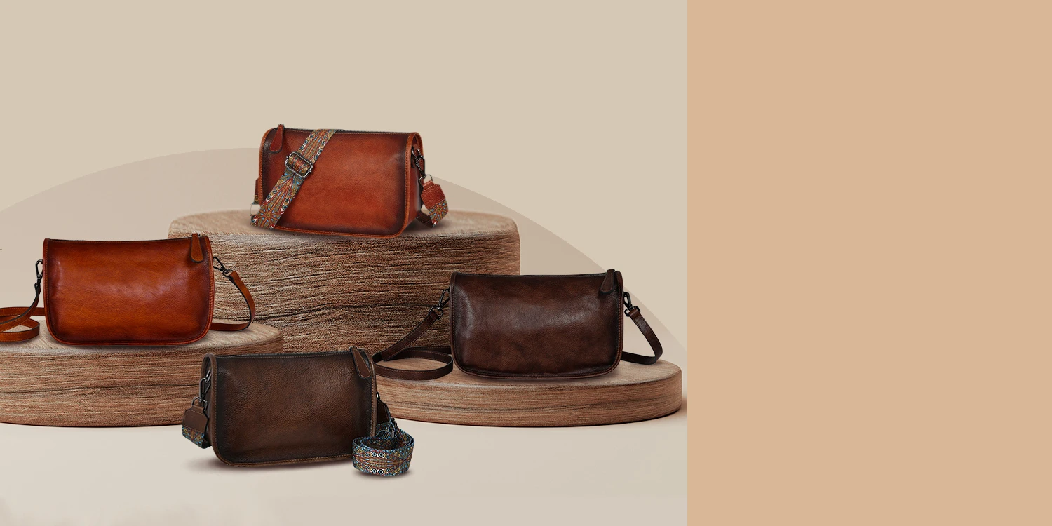 HESHE Genuine Leather Handbags - Stylish & Durable